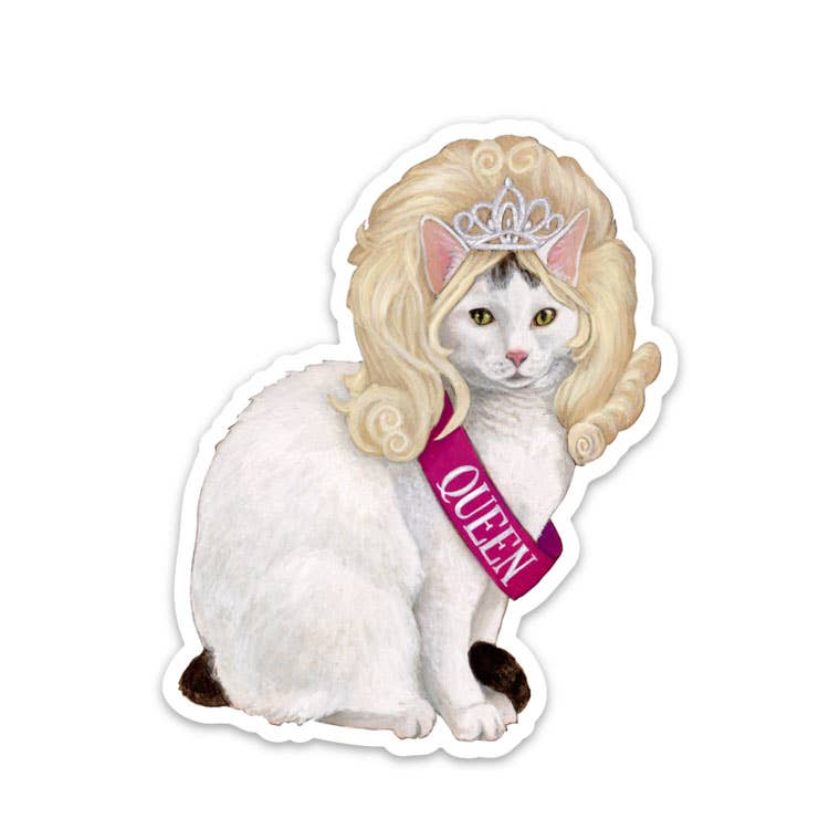sticker Kitty Cat Queen / Amy Rose Moore | Serendipity Cards and Gifts